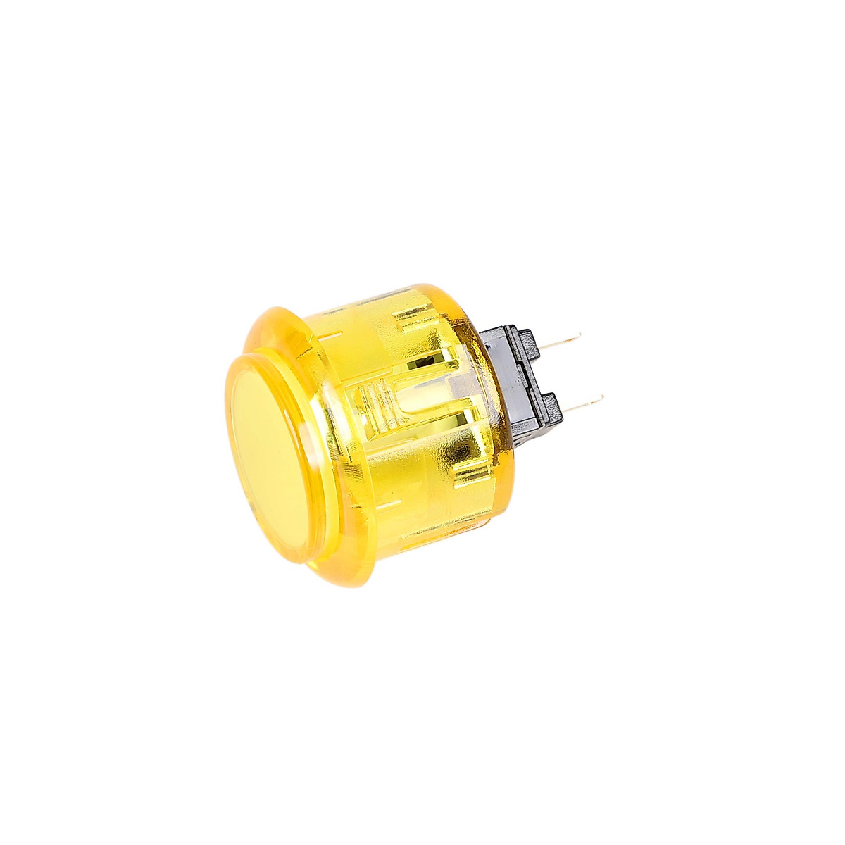 Fosiya 6X Arcade Clear Push Buttons 30mm Replace for Arcade Sanwa Buttons PS2 PS3 XBOX360 Consoles (Clear Yellow)