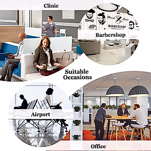 Kinpaw Waiting Room Chairs Reception Chair - 5-seat PU Leather Office Chair with Arms, Conference Room Chairs, Airport Waiting Bench for Salon, Bank, Hospital, School, Barbershop, Black