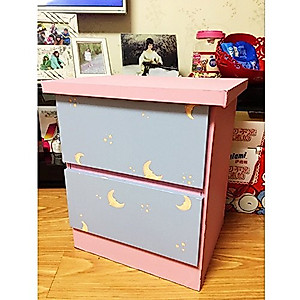 HOYOYO 17.8 x 78 Inches Self-Adhesive Liner Paper, Removable Shelf Liner Wall Stickers Dresser Drawer Peel Stick Kitchen Home Decor, Blue Moon