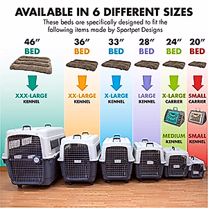 SportPet Designs Plastic Kennels Rolling Plastic Wire Door Travel Dog Crate - Medium, Gray (CM-2001-CS01)