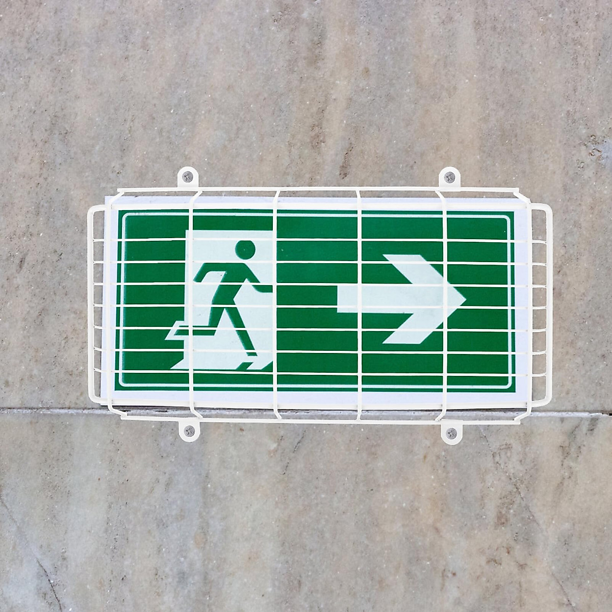 Gadpiparty Wire Guard for Exit Sign Emergency Light Metal Wire Guard Damage Stopper Exit Sign Damage Cage Wall Mounted Emergency Signal Protective Covers