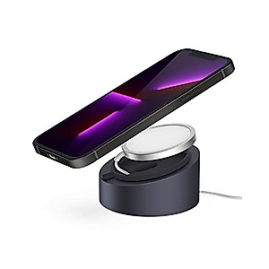 Stouchi Mag- Safe Charger Stand Wireless Charging Heavy-Duty Premium Metal Holder Mount Base Desktop Dock for iPhone 14/13/12 Mag- Safe Charger Grey (Not Included Mag- Safe Charger)