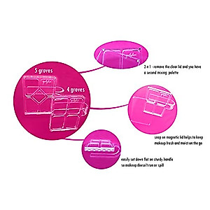 Hand Makeup Mixing Palette Makeup Lovers have been Searching for, with Lid, Great when applying makeup to others too, bye-bye Makeup Stains! 5 groves