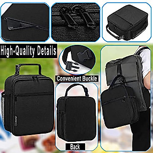 LESENTA Lunch Box for Men Women Adult-Small Insulated Lunch Bag for Office Hiking - Portable Reusable Lunch Box