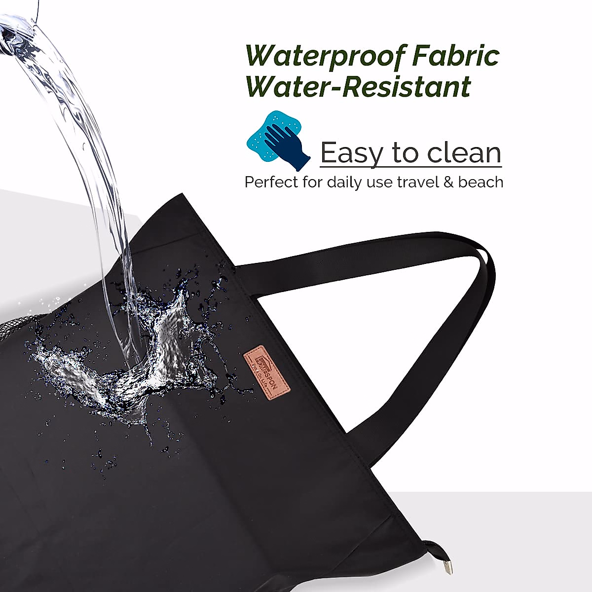 buringer HOMESPON Large Tote Bag with Pockets shoulder bag Lightweight for Travel Hiking Beach Gym