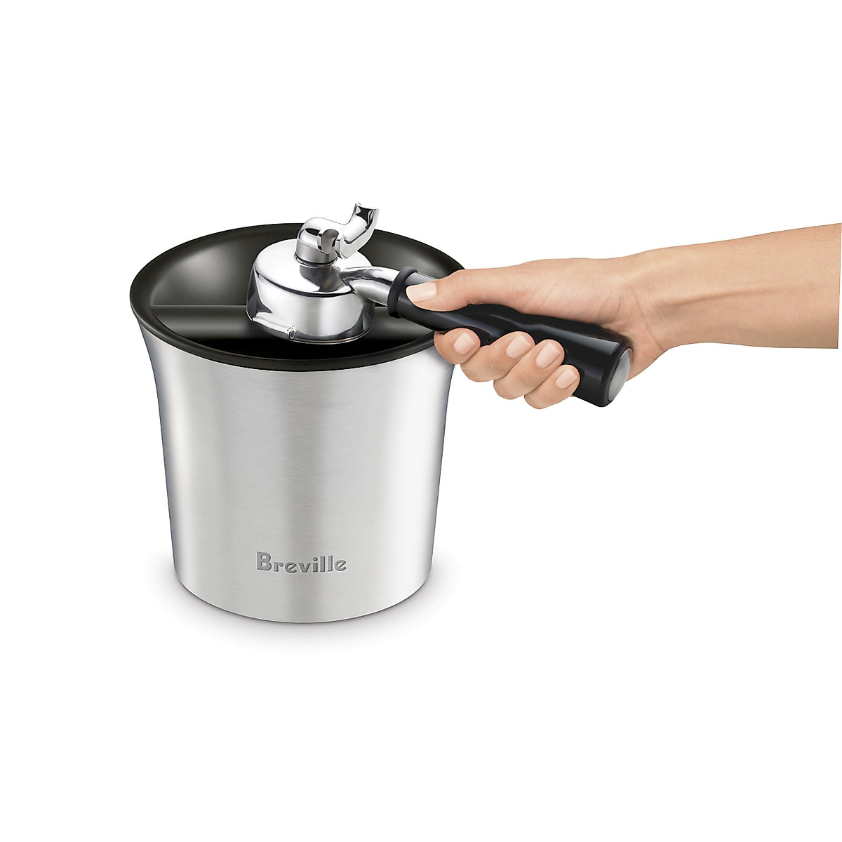 Breville Knock Box (BCB100 Silver) and Lavazza Super Crema Whole Bean Coffee Blend (2.2 lbs)