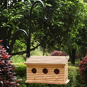 STARSWR Bird Houses for Outside,Outdoor Bird House Room for 3 Bird Families 3 Hole Bluebird Finch Cardinals Hanging Birdhouse