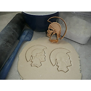 TROJAN HELMET TRADITIONAL STYLE DETAILED COOKIE CUTTER MADE IN USA PR4649 Gold