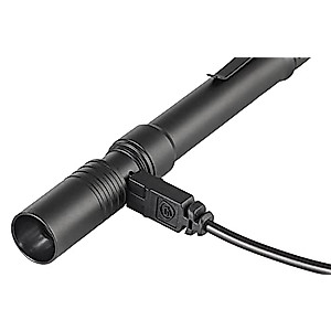 Streamlight 66134 Stylus Pro USB 350-Lumen Rechargeable Penlight with USB Cord & Nylon Holster, Black