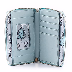Loungefly Peanuts Happy Holidays All Over Print Zip around Wallet