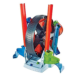Hot Wheels Spinwheel Challenge Play Set for 5 Year Olds and Up, Multi