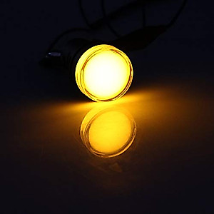 uxcell 5Pcs Yellow Indicator Light AC/DC 24V, 22mm Panel Mount, for Electrical Control Panel, HVAC, DIY Projects