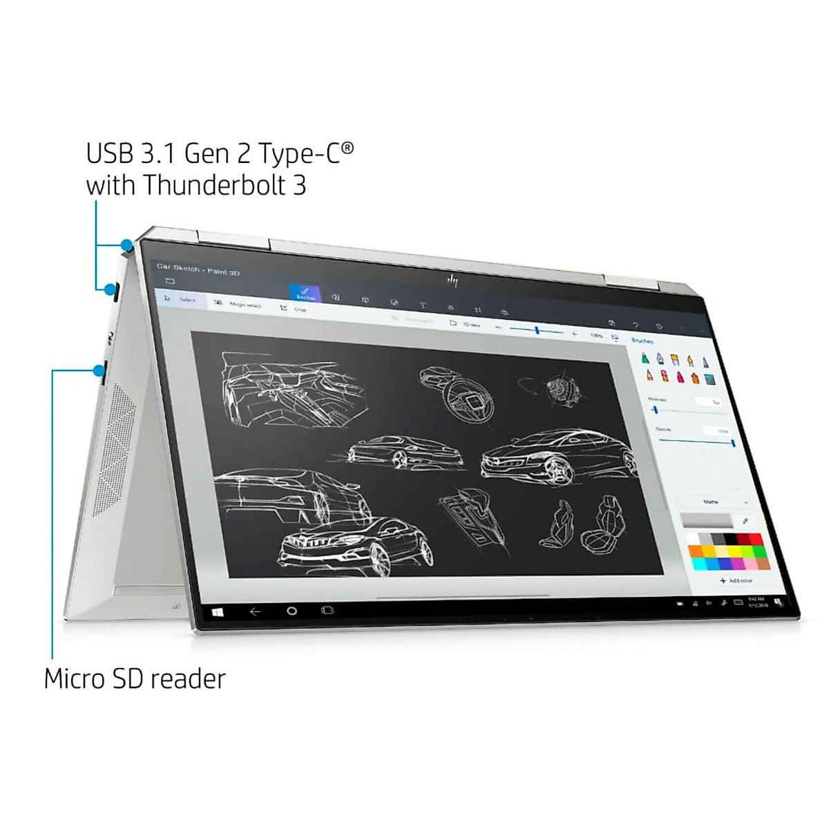 HP - Spectre x360 2-in-1 13.3" 4K Ultra HD Touch-Screen Laptop - Intel Core i5 - 8GB Memory - 256GB SSD - Natural Silver