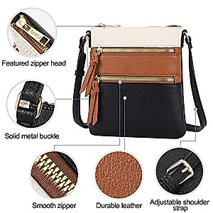 CLUCI Small Crossbody Purses for Women, Mini Size Designer Bags Zipper Pockets, Vegan Leather Over the Shoulder Purse