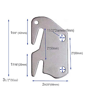 Universal Wood Bed Rail Hook Plates Bed to Catch Hook Plates for Footboard Frame,Replacement Wooden Bed Frame Bracket Headboard (Set of 2)