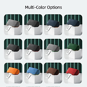 Alfanxi Alcantara Cloth Decoration Covers for Car Seat Belt Buckle Compatible with Tesla Model Y/Model 3 (A4)