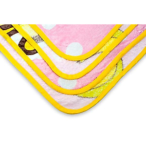 JUST FUNKY Bananya Cat Large Anime Fleece Throw Blanket | Decorative Throw Blanket Features The Banana Cat | Collectible Anime Throw Blanket | Measures 60 x 45 Inches