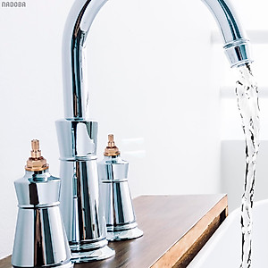 Brass Bathroom Sink Faucet Valve Stem - 2Pcs Hot and Cold Ceramic Disc Stem Quarter Turn 1/2,50mm x 10mm Spline Length 20 Teeth Bathroom Faucet Cartridge Replacement - Bathroom Faucet Stem Replacement