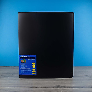 ProFolio Evolution 16x20 Black Photo Album Book with 48 Pages - Protective Plastic Sleeves for Safe Document Storage