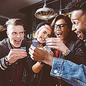 Ruckae 18 Pack Shot Glasses, 2 Ounce Shot Glasses with Heavy Base, Clear Shot Glasses Set of 18 (Cylinder Shaped)