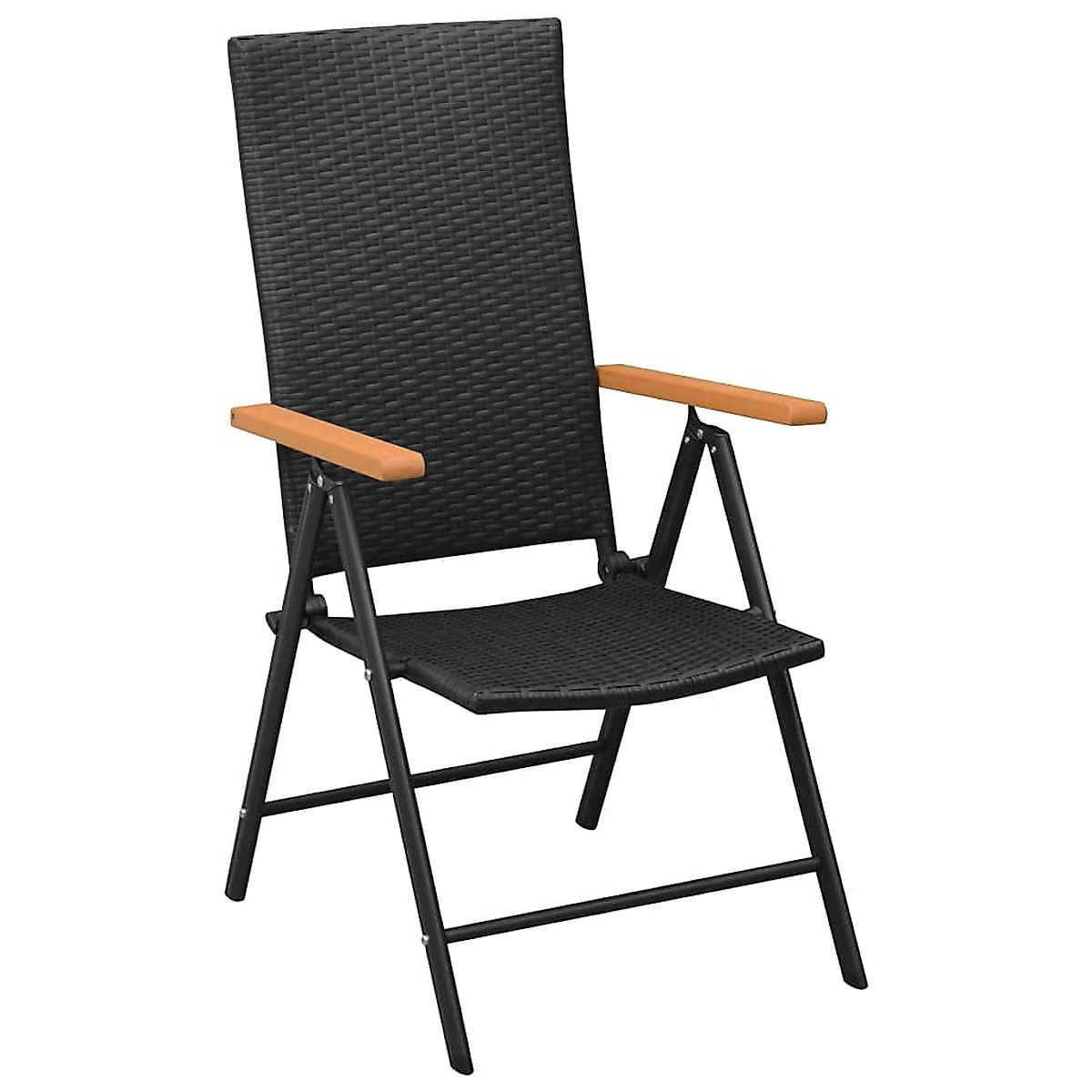 vidaXL Patio Dining Set 7 Piece Garden Dinner Dinette Table Chair Balcony Backyard Terrace Outdoor Home Decor Seating Furniture Black and Brown