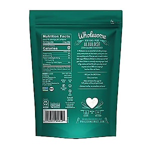 Wholesome Allulose Sweetener, 12-Ounce Bag, Zero Calorie Granulated Sugar Substitute, Non GMO, Non Erythritol, Gluten Free & Vegan Keto Sweetener