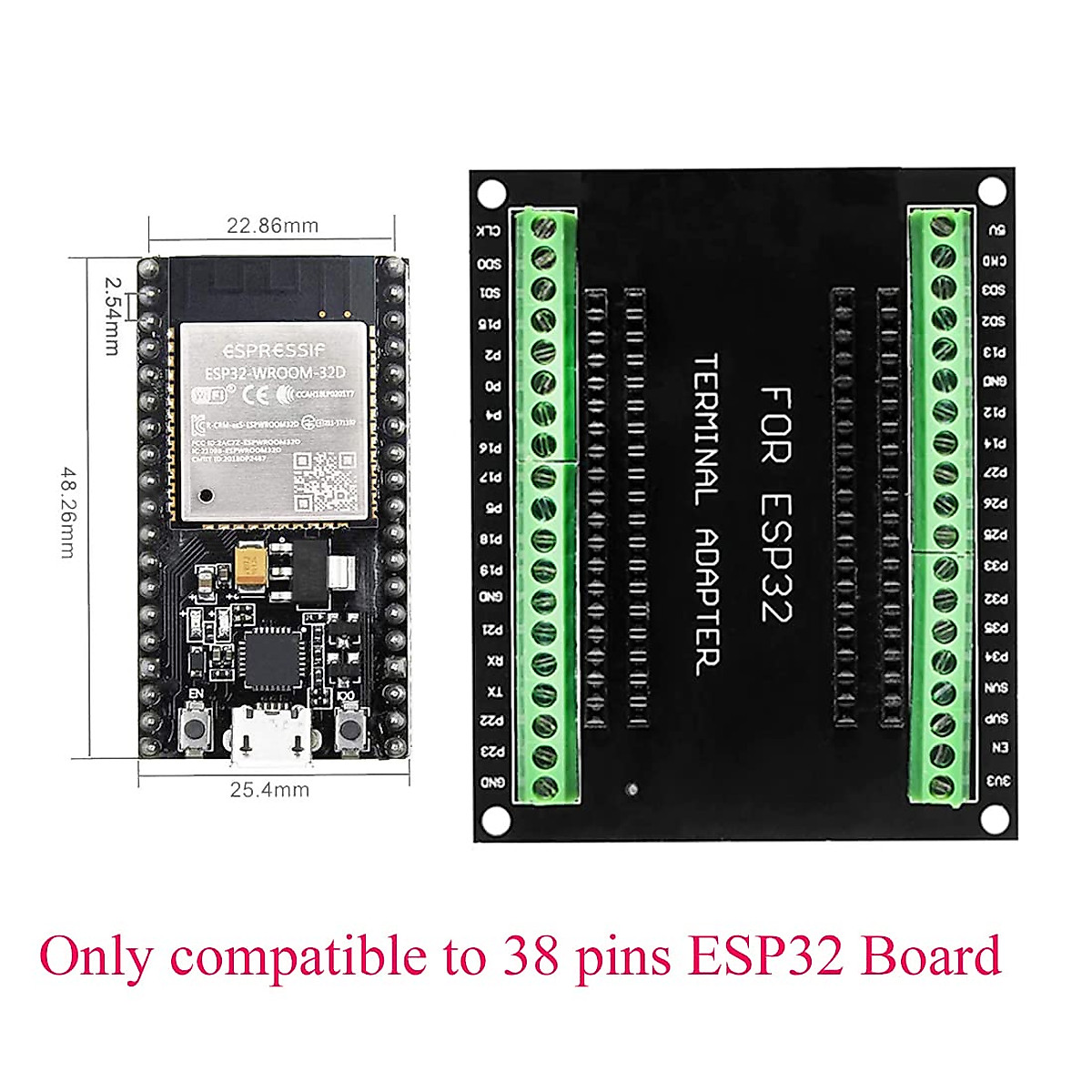 HiLetgo 3pcs ESP32 GPIO Board ESP32S Pin Out IO Out 1 into 2 for ESP32 ESP32S Development Board
