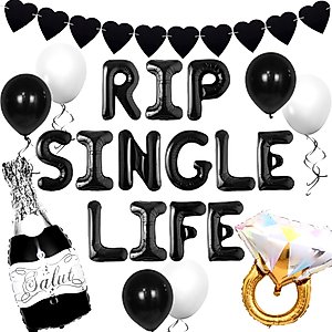 LaVenty Rip Single Life Bachelorette Party Decoration Gothic Bachelorette Party Decorations Bachelorette Engagement Wedding Party