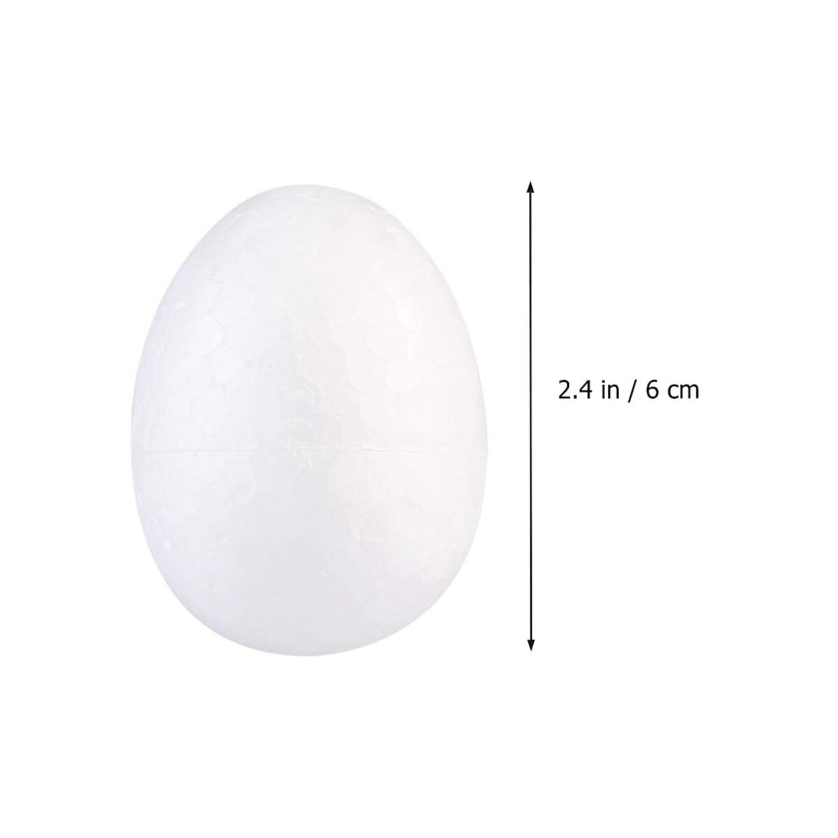 BESTOYARD 20pcs Easter Foam Eggs Styrofoam Polystyrene Egg Shapes Easter Egg Decorations Ornaments DIY Crafts 6cm White