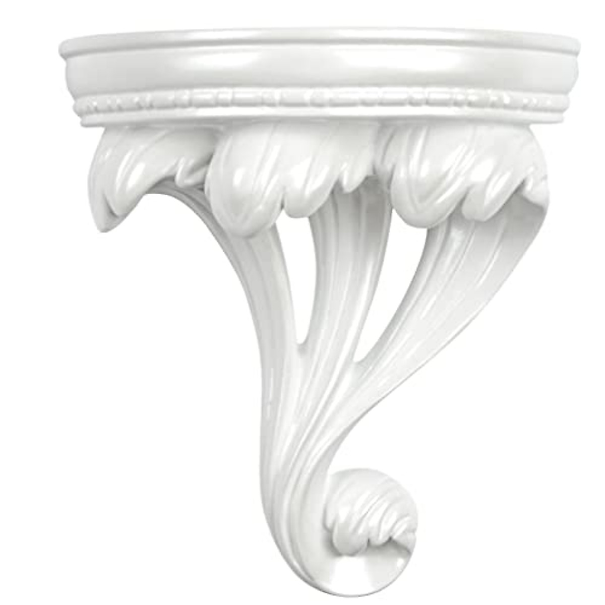 Cabilock Wall Floating Shelf Retro Baroque Resin Flower Pot Stand Planter Bracket Decorative Display Hollow Shelf Wall Art Decoration for Bedroom Bathroom Kitchen