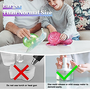 LET'S RESIN Snail Resin Molds Silicone 6inch, Large Resin Animal Molds with Finely Carved Snail Design, 3D Snail Silicone Molds for Resin, Casting Resin, DIY Snail Decoration, Christmas Ornament