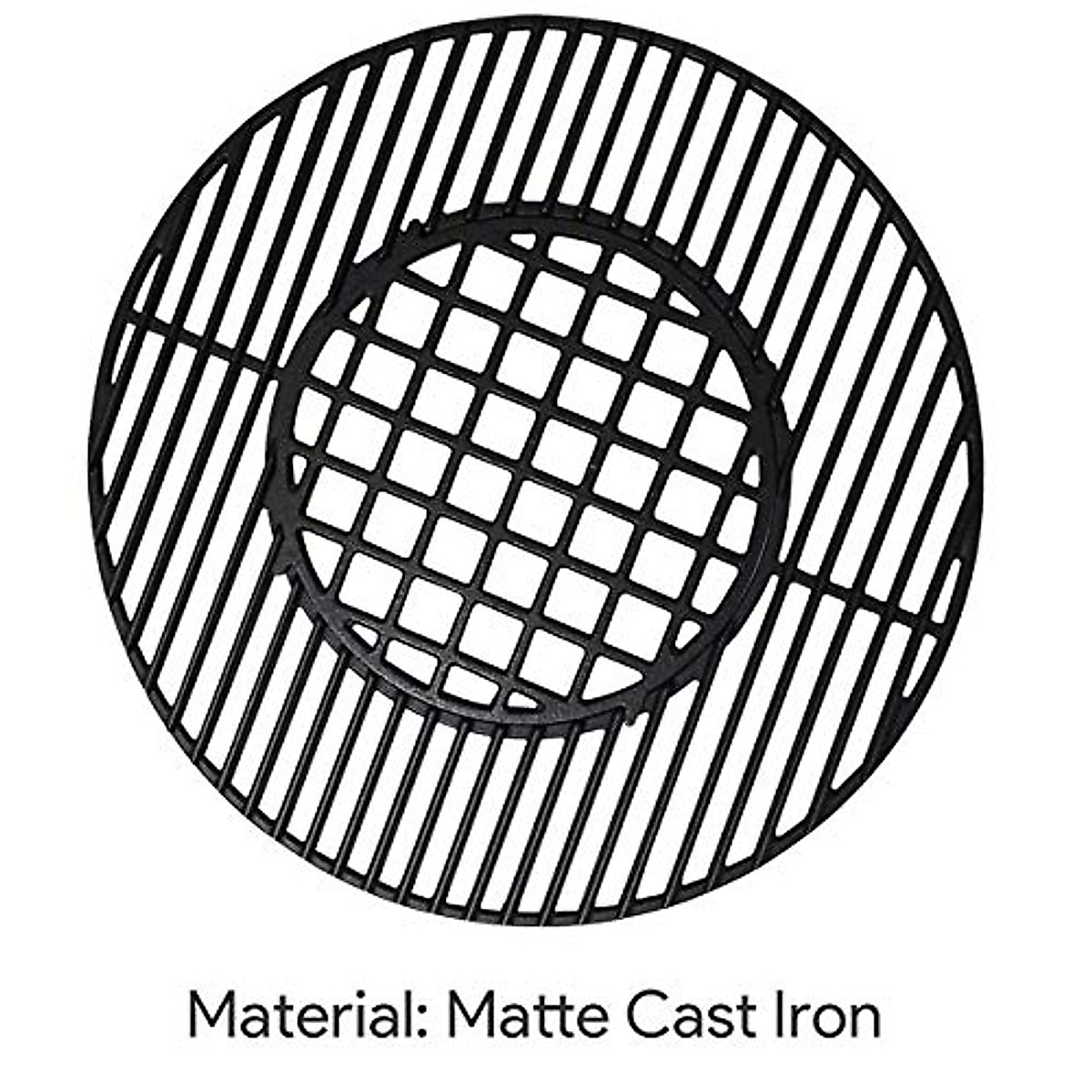 soldbbq 8835 Cast Iron 21.5" Grill Grates for Weber Original Kettle Premium 22-inch Charcoal Grill, 22'' Smokers, Replacement Parts for Weber 22" Performer Premium Grill