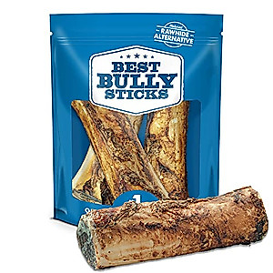 Best Bully Sticks Marrow Bones for Dogs, 3 Pack - USA Packed Healthy Dog Treats, Dog Bones for Large Dogs - Grass-Fed Beef Long Lasting Dog Chews