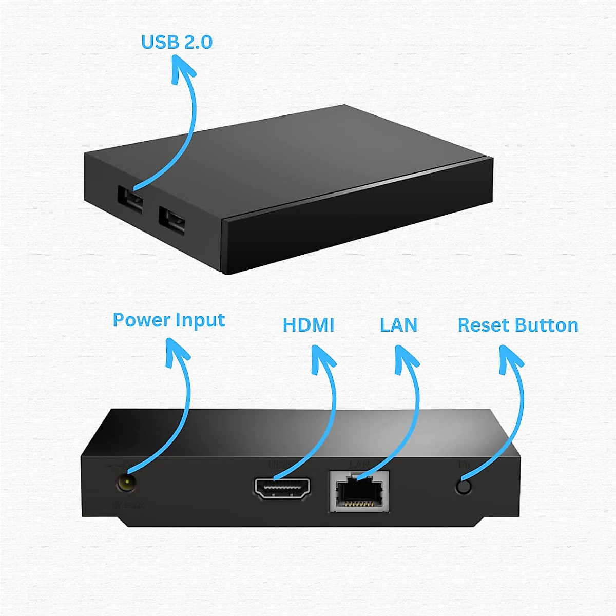 Raxxio MAG540w3 TV Set-Top Box - 4K HDR TV Streaming Device with Amlogic S905Y4 Chipset, 1GB DDR4 RAM, 4GB Flash Memory, Dolby Digital Plus, Linux 4.9, Dual-Band WiFi, USB 2.0, HDMI Cable and Remote