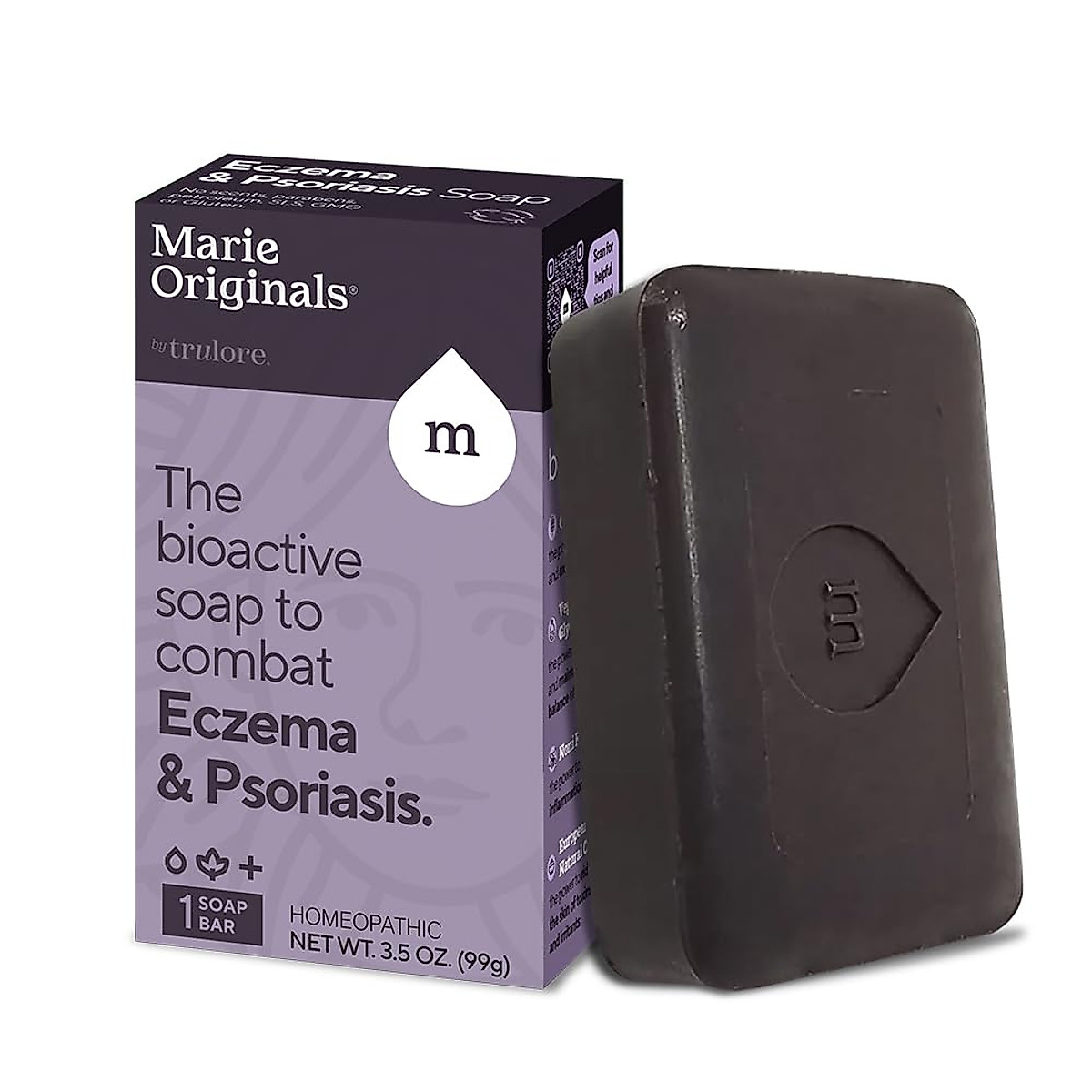 Marie Originals Eczema Face Soap Body Wash Bar – All Natural Psoriasis, Dermatitis Treatment for Dry Itchy Flaky Skin Relief – Gentle Detoxifying, Healing, Anti-Itch, Cleansing Skincare (Pack of 1)