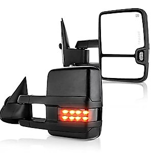 ECCPP Towing Mirrors High perfromance Automotive Exterior Mirrors Power Heated Turn Signal Replacement fit for 2003-2007 for Silverado for Sierra for Chevy for gmc 1500 2500 3500(07 New Body Style)