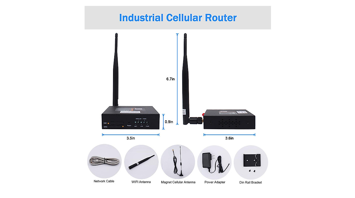 4G VPN Router, Industrial 4G LTE WiFi Router 3G/4G Yeacomm YF325 Wireless Modem Router Unlocked ...