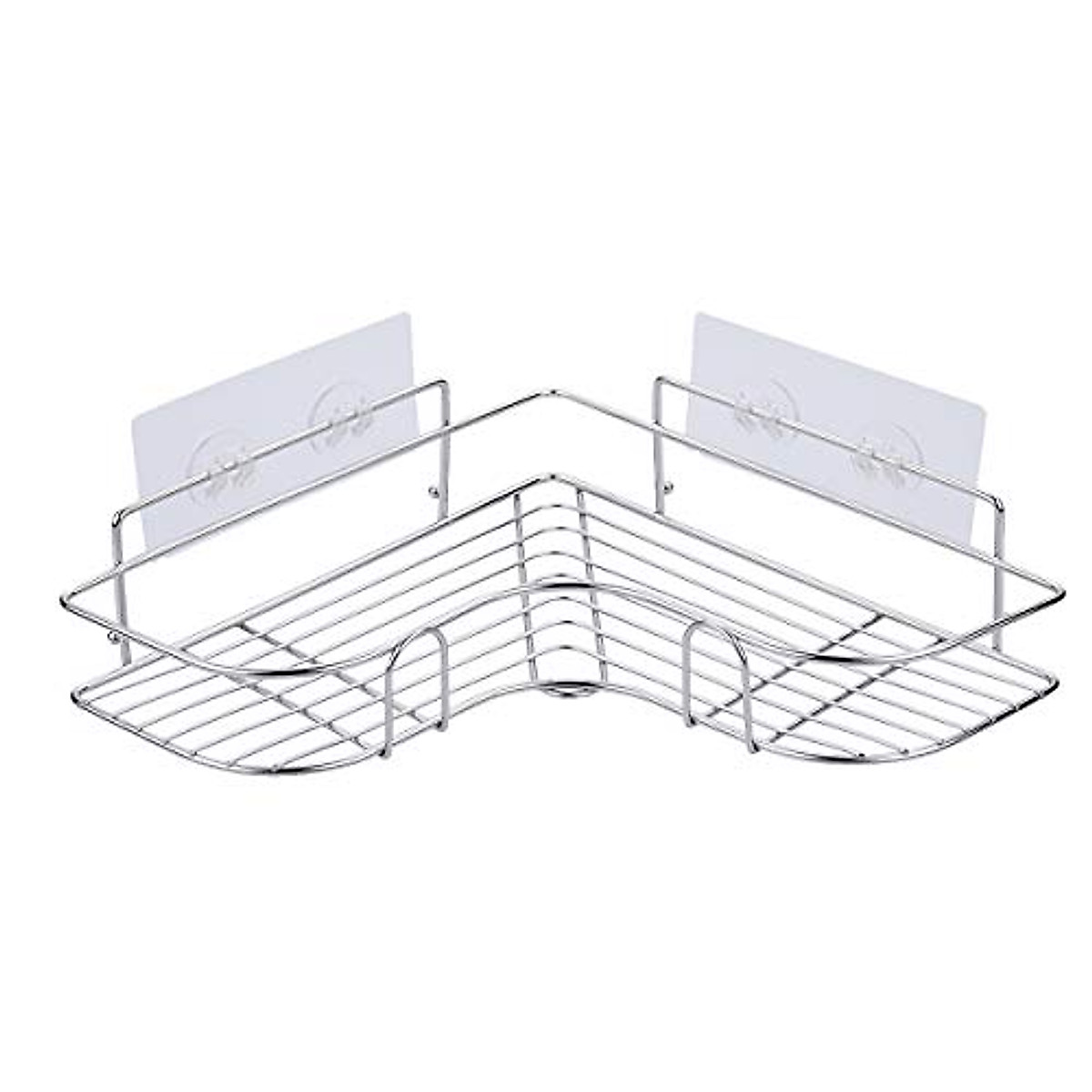 LAIGOO 8 Pcs Replacement Corner Shower Caddy Adhesive Hook Stickers, No Drilling Wall Hooks Adhesive Strips for Bathroom Shelves