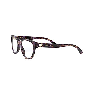Coach HC6153 Prescription Eyewear Frames, Purple Tortoise/Demo Lens, 51 mm