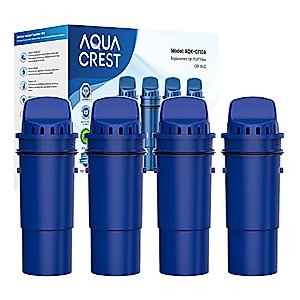 AQUA CREST Replacement for Pur® Pitcher Water Filter, CRF950Z, PPF951K, CR-1100C, PPT700W, CR-6000C, PPT711W, PPT711 and More Pur® Pitchers and Dispensers, NSF Certified, AQK-CF10A, 4 Packs