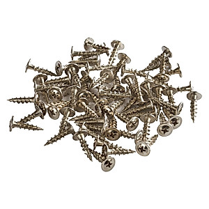 Rok Hardware #8 x 3/4" Deep Coarse Thread Phillips Modified Truss Head Nickel Screws Wood MDF ROKS8X34MTPCN (100, Nickel)