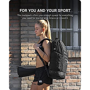 Phantom Athletics Gym Backpack - Sports MMA Boxing BJJ - Men Bag Tactical Black