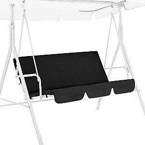 Patio Swing Cushion Cover Replacement Waterproof Outdoor Swing Seat Cover 3 Seater Dustproof Protective Covers for 3 Seat Garden Swing Chair Cushions (Only Cover, No Cushion) 59x59x4 Inch