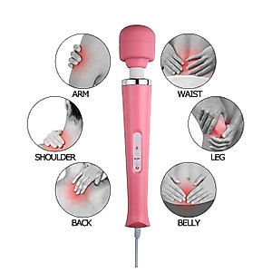 Finever Power Massagers Tool Electric Foot Neck Back Hand Leg Arm Shoulder Massage Aches Sports Recovery for Women (Pink Big and Pocket Massager)