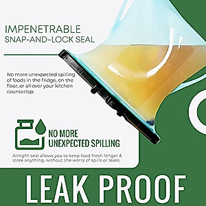 Food Bunker Reusable Bags, 4pcs Per Set, 132g Weight, Different Color Options (Yellow, Green, Blue, & Red), 1000ml Capacity, All-In-One Bag, Dishwasher-Friendly, Easy to Clean, and Eco Friendly