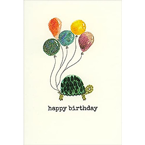 Pictura Turtle and Balloons Belated Birthday Card