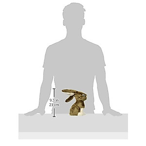 goDog Wildlife Rabbit Squeaky Plush Dog Toy, Chew Guard Technology - Brown, Large