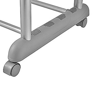 Seasonfall Double Rail Clothing Garment Rack Heavy Duty Clothes Rack for Hanging Multi-Functional Rolling Clothes Organizer on Wheels