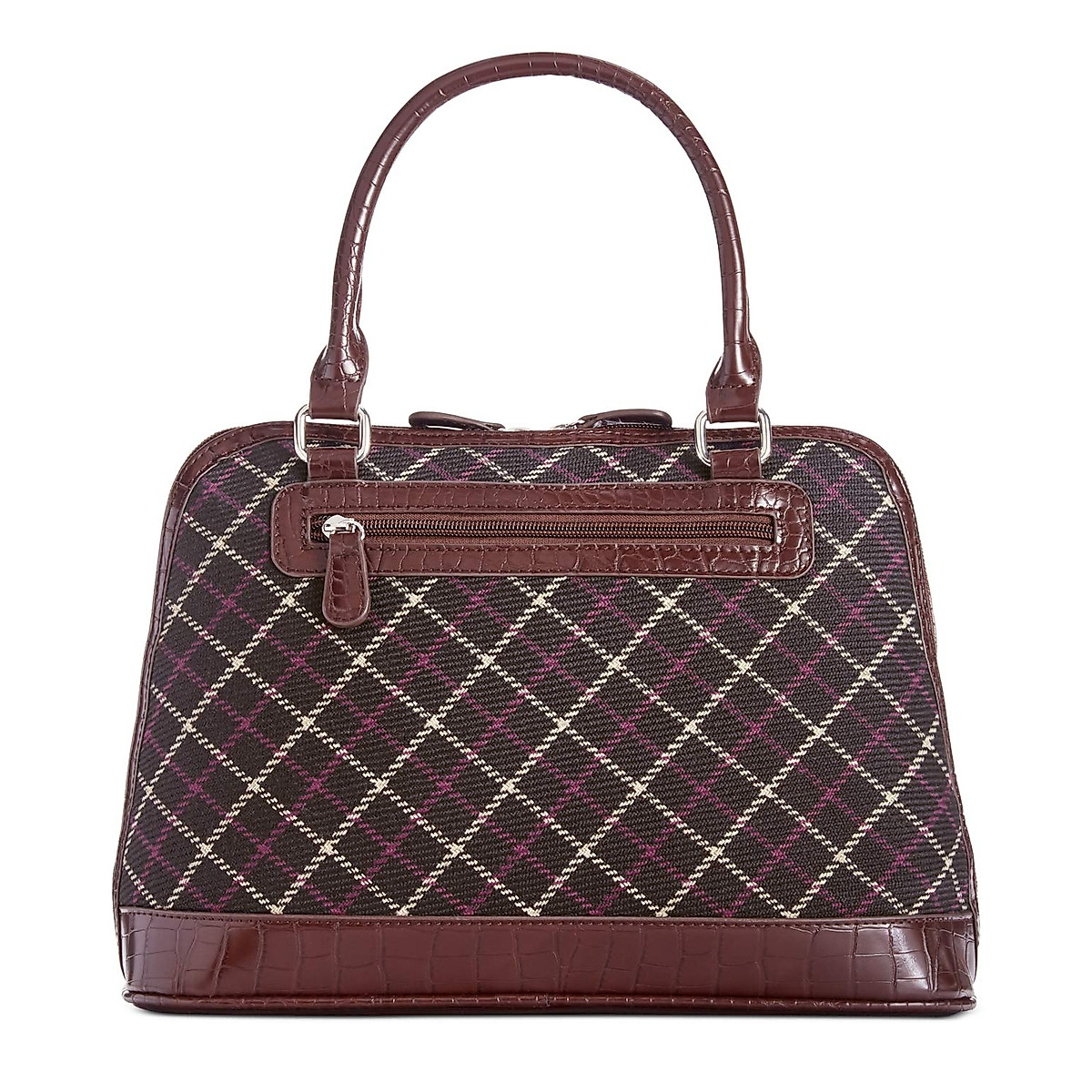 Giani Bernini Plaid Croco Dome Satchel