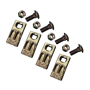 4 - Square Hole Replacement Hardfaced Auger Teeth w/Hardware - BC58F-HF-I